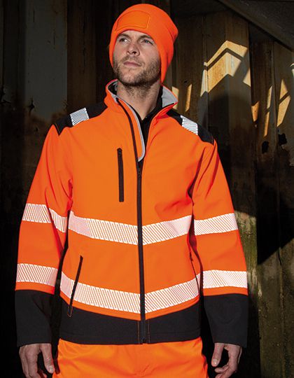 Kurtki robocze Printable Ripstop Safety Softshell Jacket Result Safe-Guard